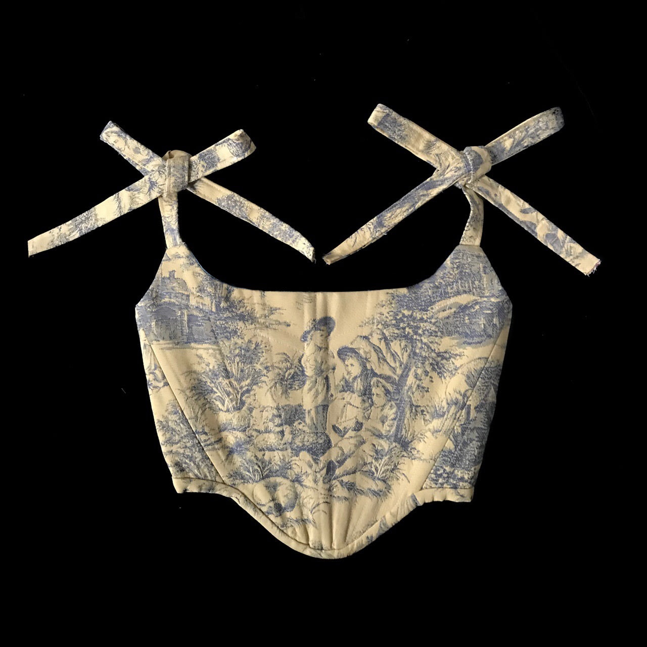 Vintage French Toile Scenery Corset – Swayed Stature